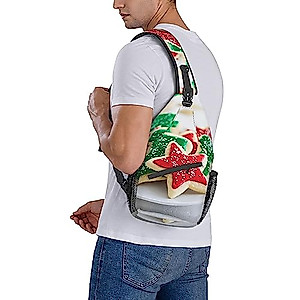 UNIOND plate of cookies Printed Sling Bag Adjustable Cross Chest Bag Shoulder Backpack for Outdoor Travel
