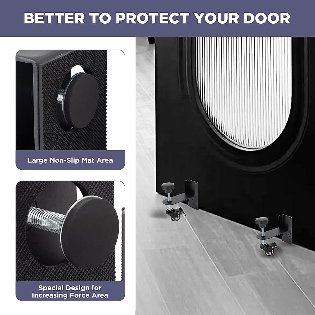 Yeeoy Door Installation Kit, Heavy Duty Door Board Dolly for 1-3/8" and 1-3/4" Pre-Hung, Slab, and Front Doors, Hands-Free Lifter Dolly for Residential & Commercial Use