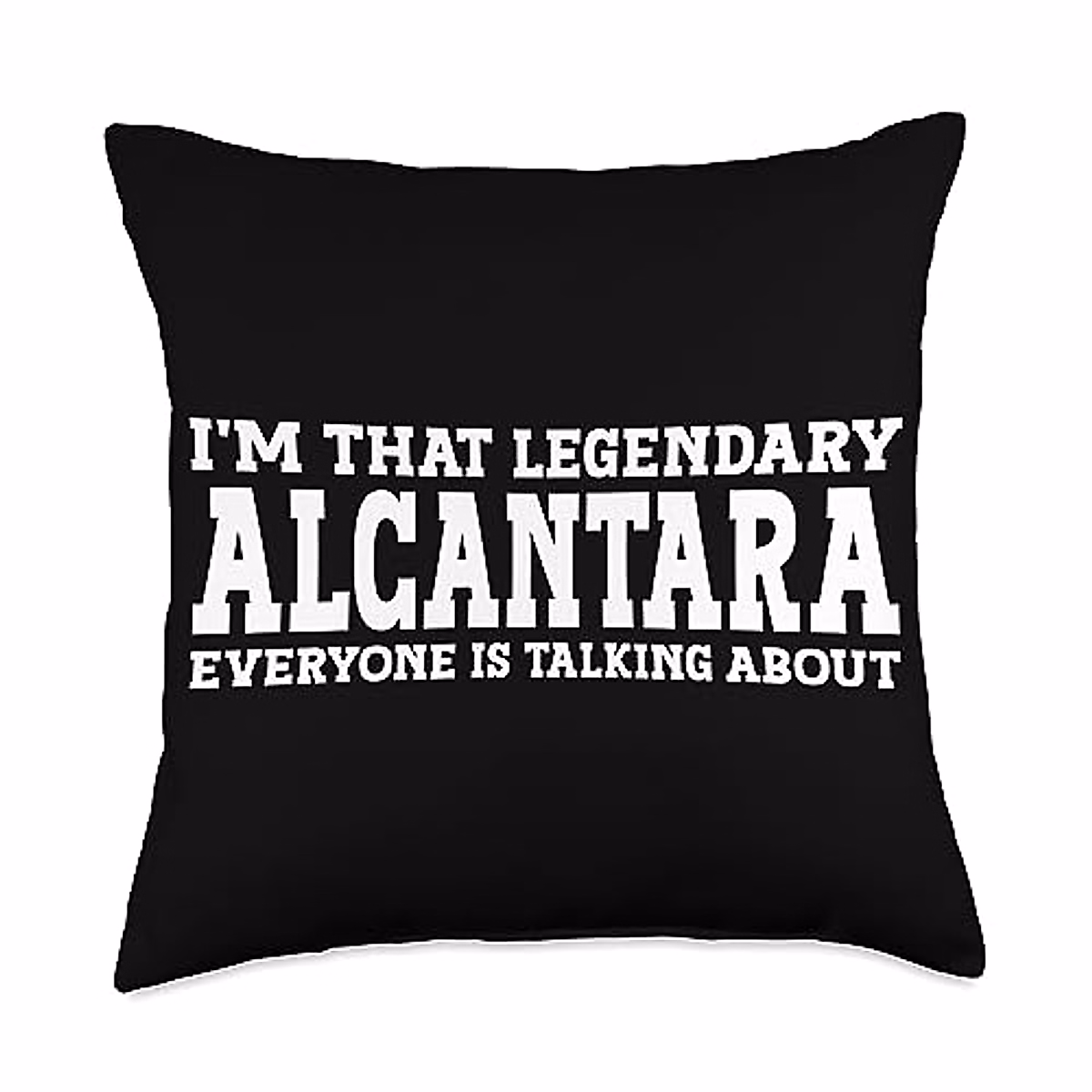 Alcantara Gift Family Tee Last Name Birthday Gift Surname Funny Team Family Last Name Alcantara Throw Pillow, 18x18, Multicolor