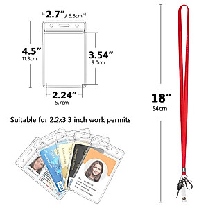 3 Pack Neck Lanyard with ID Badge Holder, Office Strap Lanyards, Stainless Metal Swivel Hook for Name Tag, Badge Holders, Keychains, Card, Red, Orange, Brown