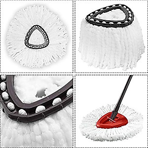 1 Pack Mop Replacement Heads Compatible with Spin Mop, Microfiber Spin Mop Refills, Easy Cleaning Mop Head Replacement