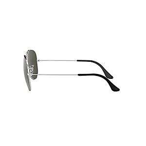 Ray-Ban RB3025 Classic Aviator Sunglasses, Silver/CRYstal Grey Mirrored, 58 mm