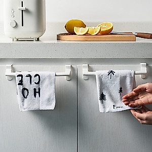 KAKASEA Towel Rack Over Door Towel Hanging Holder ABS Bathroom Kitchen Cabinet Towel Rag Rack Shelf Hanger for Cupboard Door