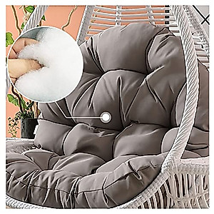 MUY Hanging Basket Hanging Egg Chair Cushions, Hammock Chair Cushions, Hammock Chair Pad, Soft Swing Seat Cushion Only, Indoor Balcony Pad Garden,Milky White,90x120cm