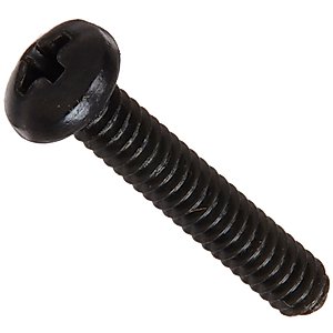 Small Parts Steel Pan Head Machine Screw, Black Oxide Finish, Meets ASME B18.6.3, #1 Phillips Drive, #4-40 Thread Size, 5/8" Length, Fully Threaded, Import (Pack of 100)