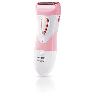Philips Beauty SatinShave Essential Women's Wet & Dry Electric Shaver for Legs, Cordless, Pink and White, HP6306/50