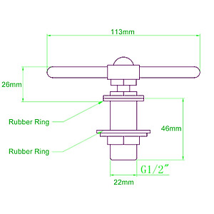 YBB Professional Cup Washing Machine Table Glass Rinser, Pitcher Rinser for Bar Cafe Household (Counter Top) - 4.4" x 2.8"