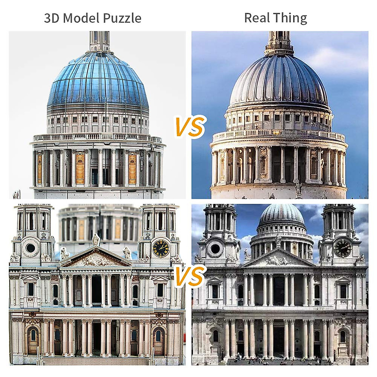 CubicFun 3D Puzzle for Adults Moveable Notre Dame de Paris Church Model Kits Large Challenge French Cathedral Brain Teaser Architecture Building, 293 Pieces Christmas Decorations