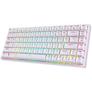 RK ROYAL KLUDGE RK84 Wireless RGB 75% Triple Mode BT5.0/2.4G/USB-C Hot Swappable Mechanical Keyboard, 84 Keys BT5.0 Gaming Keyboard w/High-Capacity Battery, Quiet Red Switch
