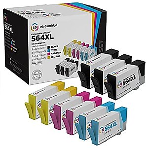 LD Compatible Ink Cartridge Replacement for HP 564XL High Yield (3 Black, 2 Cyan, 2 Magenta, 2 Yellow, 9-Pack)