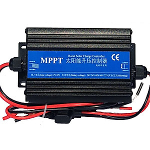 MPPT Solar Charge Controller LED Display Solar Panel Battery Regulator Charge Controller Max 300W for Lithium Lead-Acid Lithium Iron Batteries 24V/36V/48V/60V/72V