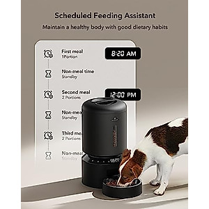 PETLIBRO Automatic Cat Feeder, Automatic Dog Feeder with Freshness Preservation, 5L Timed Cat Feeders for Dry Food, Up to 6 Meals Per Day, Granary Pet Feeder for Cats/Dogs