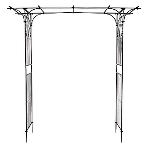 VINGLI Garden Arbor, Arch Archway for Wedding Ceremony Party, Steel Garden Trellis for Plant Climbing, Christmas Garden Decorations Pergola for Garden, Backyard, Lawn