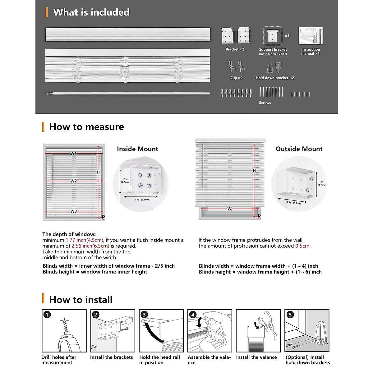 LazBlinds 2-inch Cordless Faux Wood Blinds with Royal Valance, Room Darkening Horizontal Window Blinds, Inside Mount Blinds for Windows - Actual Blinds Size: 70.5'' W x 72'' H - White