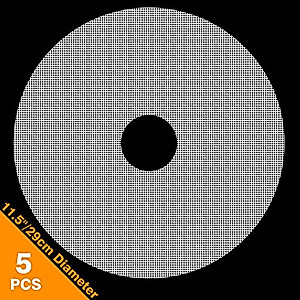 GUCUJI Pack of 5 Premium Non stick Round Silicone Dehydrator Sheets For Fruit Dryer Mesh