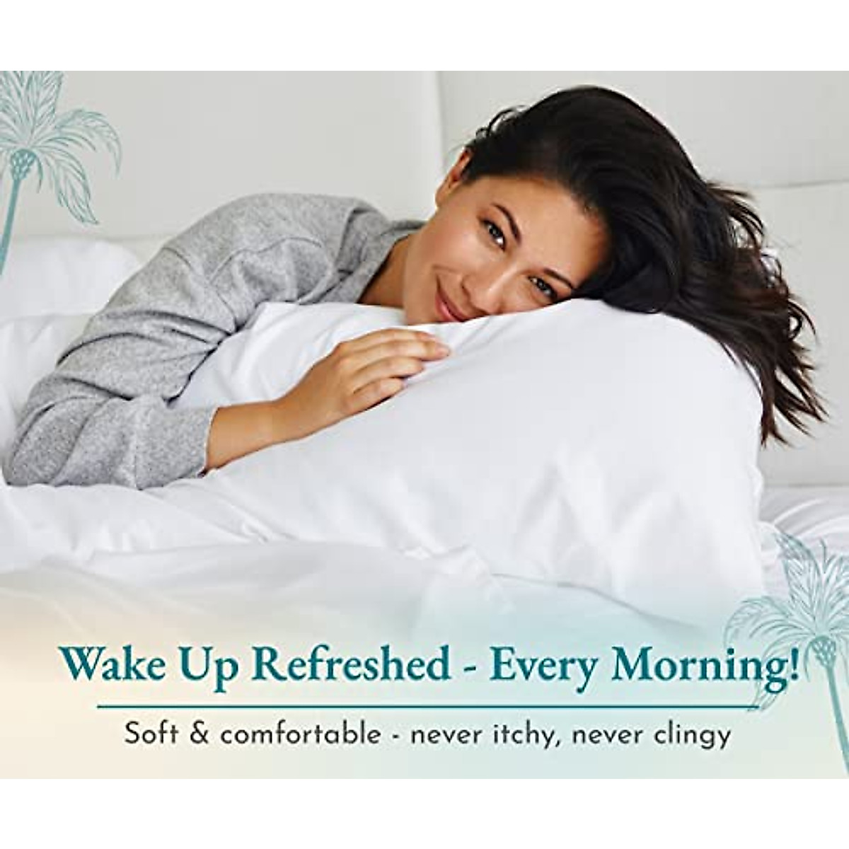 California Design Den 5 Piece Split King Size Sheet Set - 100% Cotton 500 Thread Count, Cooling Deep Pocket Bedding for Adjustable Bed, 2 Twin-XL Fitted Elastic Sheets & Pillowcases - Pure White