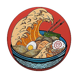 Great Ramen Wave Kanagawa Japanese Noodles Anime Food Gift PopSockets Standard PopGrip