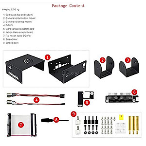 XYGStudy Jetson Nano 2GB Metal Case (E) with Camera Holder and Invisible Cooling Fan Design Specialized for Jetson Nano 2GB Developer Kit Only