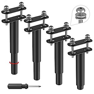 Dikeo 4 Pcs Adjustable Metal Bed Frame Support Leg, Bed Support Legs 7.08" - 13", Bed Support Legs for Wood Slats, Bed Replacement Legs, Adjustable Bed Legs Replacement 881Ibs/400kg