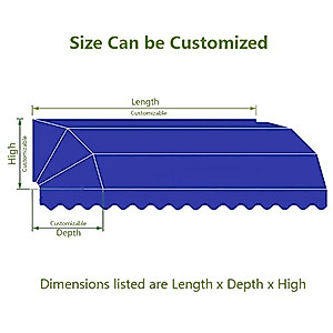exproyzk Window Awning - Door Awning - Entry Awning - Foldable Galvanized Frame W/Uv & Water-Resistant Fabric - Window Decorator (Color : Green, Size : 100x100x100cm)