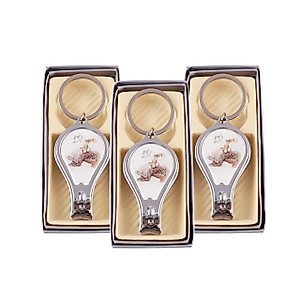 12 Pcs Baptism Angel Nail Clipper Bottle Opener Keychain Recuerdos de Bautizo Communion Christening Favor