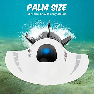 GoolRC Mini RC Submarine Boat, Remote Control Waterproof Diving Toy for Kids (White)