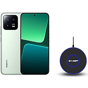 Xiaomi 13 5G Dual 256GB 12GB RAM Factory Unlocked (GSM Only | No CDMA - not Compatible with Verizon/Sprint) NGP Wireless Charger Included, Global - Green