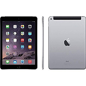Apple iPad Air 2 128GB Factory Unlocked (Wi-Fi + Cellular 4G LTE, Space Gray) Newest Version (Renewed)