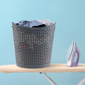 Rinboat 40 L Waterproof Plastic Tall Flex Laundry Basket with Handles, 6 Packs