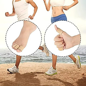 Toe Sleeve Protectors Toe Cushion Tube Soft Gel Corn Pads Protectors, 42PCS Toe Spacers for Bunion, Hammer Toe, Cushions Corns, Blisters, Calluses on Toes, Fingers, Feet, YEAJOIN (4 Size)