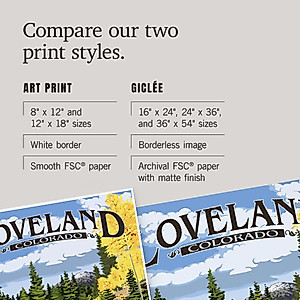 Lantern Press Loveland, Colorado, Waterfall (12x18 Art Print, Travel Poster Wall Decor)