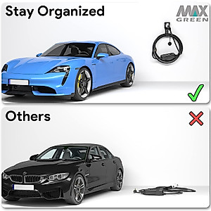 MAX GREEN Wall-Mount Connector Holster Dock,Nozzle Holster Dock with Screws for SAE J1772 EVSE Electric Vehicle EV Charger Holder