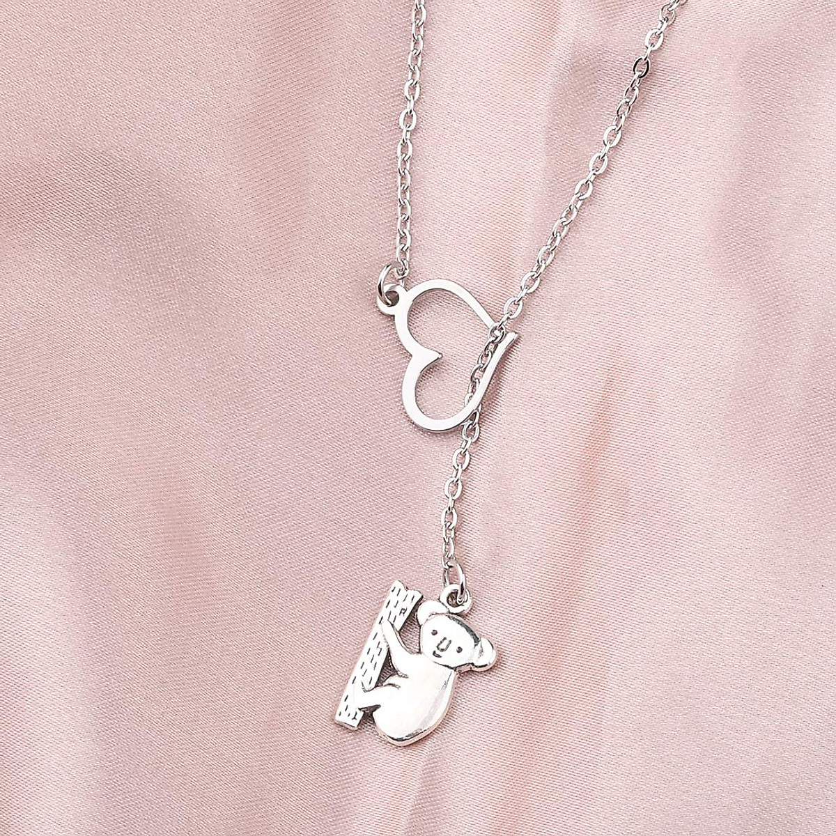 Gzrlyf Koala Bear Necklace Koala Lariat Necklace Koala Bear Gifts for Her (Y necklace)