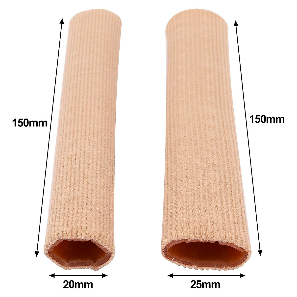 SWZHAI 6 PCS Toe Tubes Sleeves, Cuttable Toe Cushions Gel Toe Protector Breathable Toe Separators Tube Corn Pads for Toes, Fingers