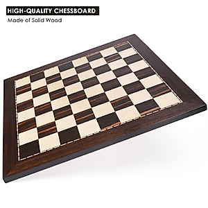 AMEROUS 19 Inches Professional Wooden Tournament Chess Board with 2.0" Squares/Gift Package/Chess Board Only (No Chess Pieces)