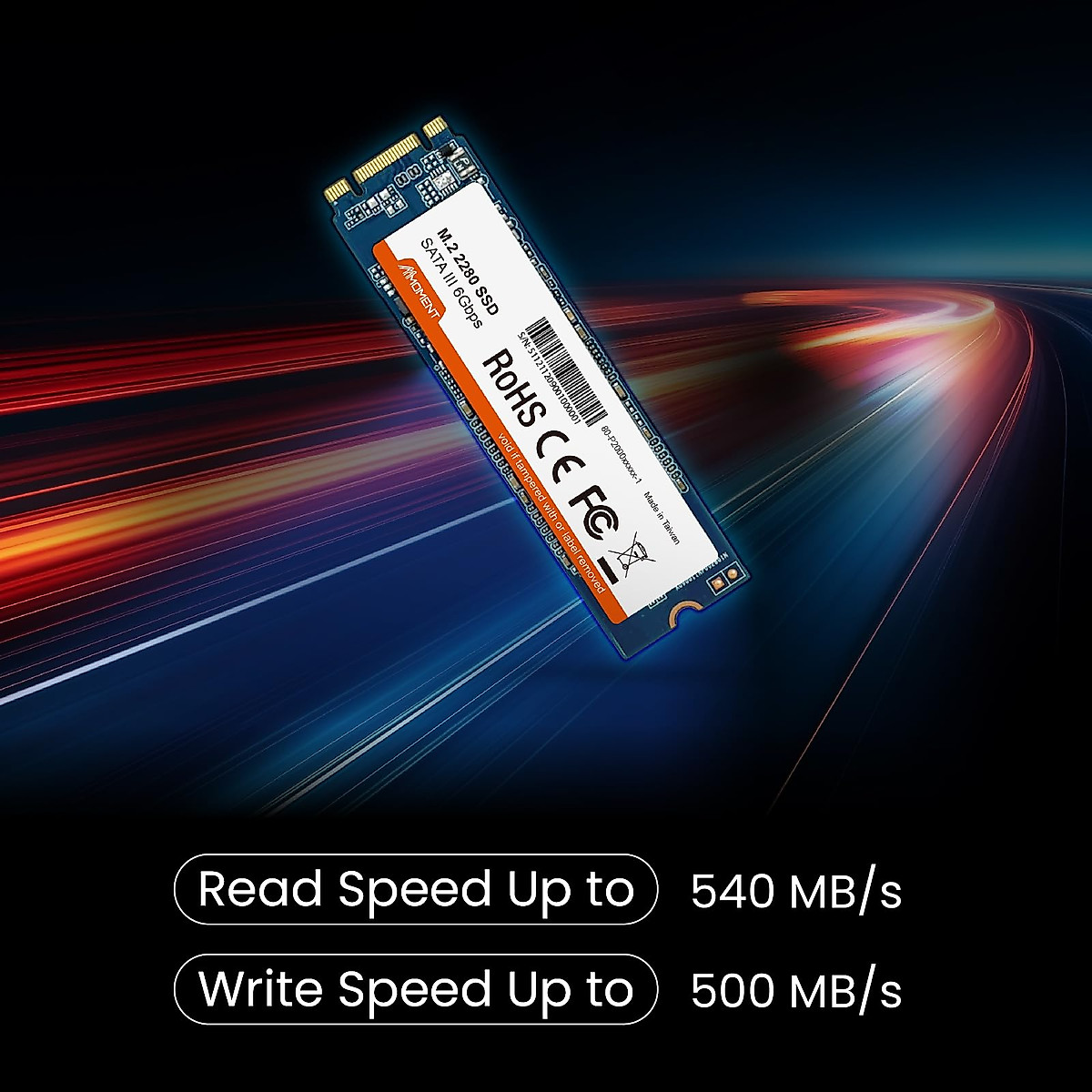 MMOMENT MS23 256GB M.2 2280 SATA III 6Gb/s Internal Solid State Drive SSD (up to 500MB/s)