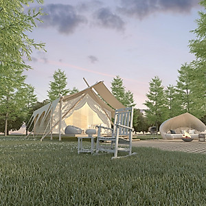 White Oversized Outdoor Rocking Chair, HDPE Outdoor Rocking Chair, Weather Prsistant Patio Rocking Chairs for Adult, White Porch Rocker for Backyard Patio Garden Porch 38" D x 27" W x 46" H