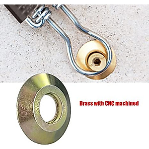 Swimcare Swimming Pool Brass Anchor Collar Flange Beauty Disc Rings Compatible with Swimming Poor Safety Cover Deck Anchors 10 Pack Yellow (Pack of 1)