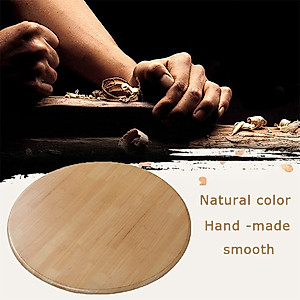 WEBUP Solid Wood Turntable 30in 34in 38in Lazy Susan Kitchen Turntable Large Rotating Tray For Dining Table, Round Table Top Serving Plate - Wooden (Size : 38inch/100cm)