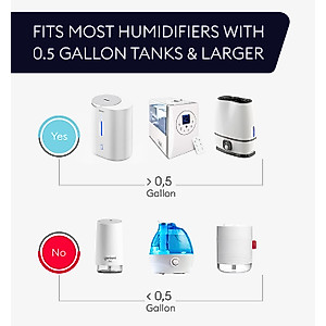 Humidifier Water Cartridge (5-Pack) Compatible with LEVOIT, GENIANI, EVERLASTING, Universal Humidifier Cleaner, Demineralization Cleaning Cartridges - Water Replacement Tablets