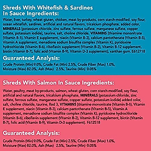 Purina Friskies Wet Cat Food Variety Pack, Fish-A-Licious Shreds, Prime Filets & Tasty Treasures - (32) 5.5 Oz. Cans