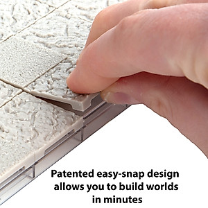 Monster Adventure Terrain - Stackable Base Plate 2 Pack Set - Fully Modular 3-D Tabletop World Builder Compatible with DND Dungeons and Dragons, Pathfinder, and All RPG Tabletop Games