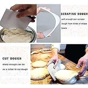 Danish Dough Whisk, Dutch Style Bread Whisk For Dough Cooking Kitchen with Stainless Steel Danish Whisk Bread Mixer 13" and Dough Scraper