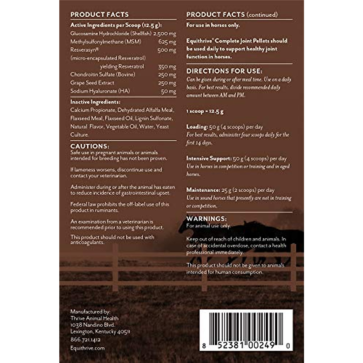 Equithrive Complete Joint Pellets - 3.3lbs