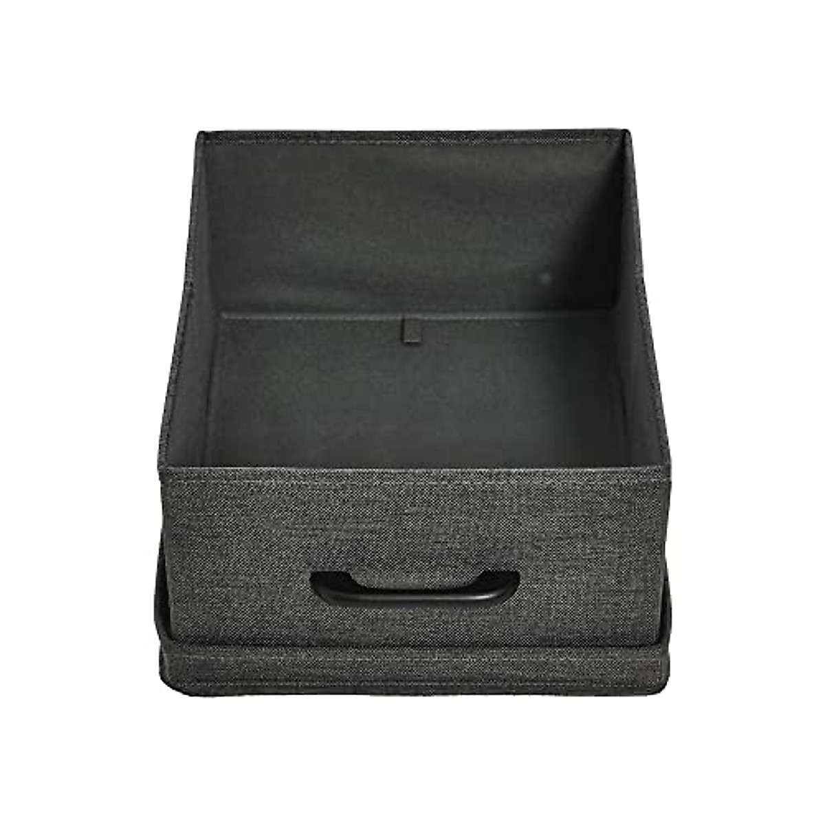 Household Essentials Stacking Storage Boxes with Laminate Top, Set of 2, Walnut