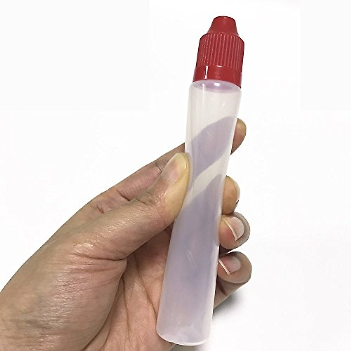 JOYWEE (15 Pack, Multi Color Caps) 30ml PE Pen Plastic Bottle with Childproof Cap for Vape Liquid, Light Oil, Paint, Eye Drops