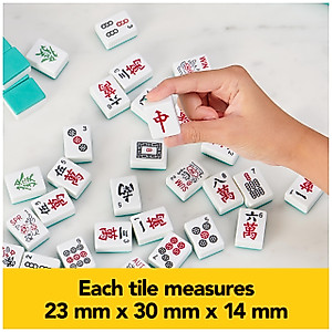 Spin Master Games Legacy Deluxe Mah Jong Classic Game with Two-Toned Tiles and Lined Wood Storage Case, Family Game for 4 Players Ages 8 and up