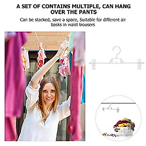 LIFKOME 10 Pack Adjustable Pants Clip, Adjustable Pants Hanger Clips, Plastic Multifunction Drying Rack, Non- Slip Pants Clip, Cloth Hangers with Adjustable Anti- Rust Clips for Pan Skirt Clothes