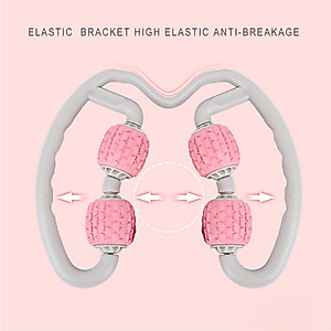 Muscle Massage, 4 Wheels Roller Trigger Point Muscle Therapy Stick Roller for Legs and Body,3D Foam Roller 360°Anti-Cellulite for Deep Tissue Pain Relief Muscle Relaxant Fitness Equipment (Blue)