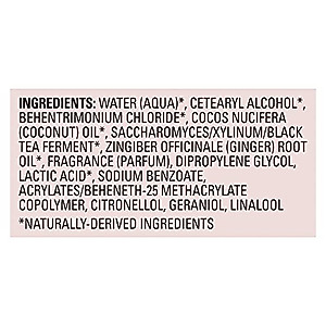 Love Beauty And Planet Silicone Free Conditioner Detox and Nourishment Black Tea Kombucha & Red Ginger Hair Care for Soft & Shiny Hair, Floral, 32 Fl Oz